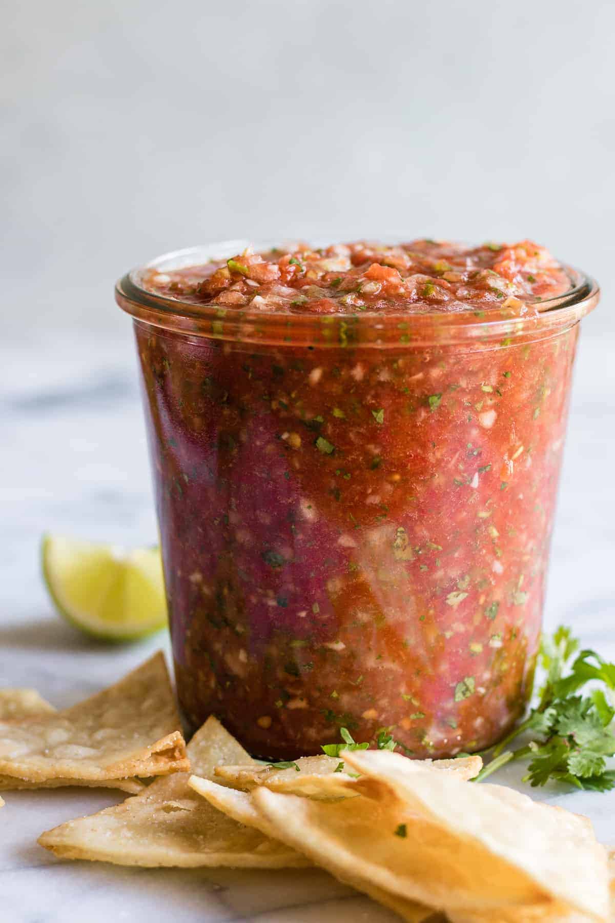 Easy Homemade Salsa Restaurant Style House Of Yumm Easy Homemade Salsa Restaurant Style House Of Yumm