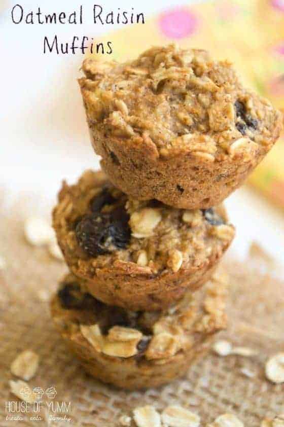 Oatmeal Raisin Muffins - House of Yumm