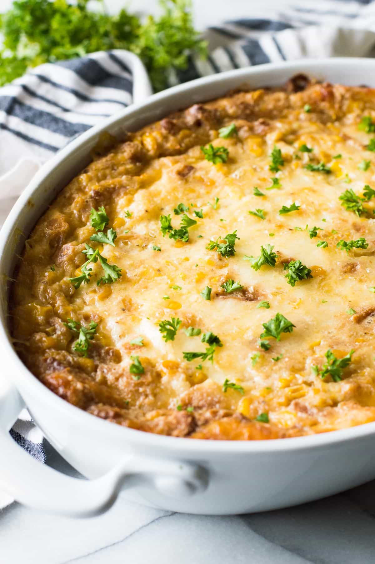 Cheesy Corn Casserole - House of Yumm
