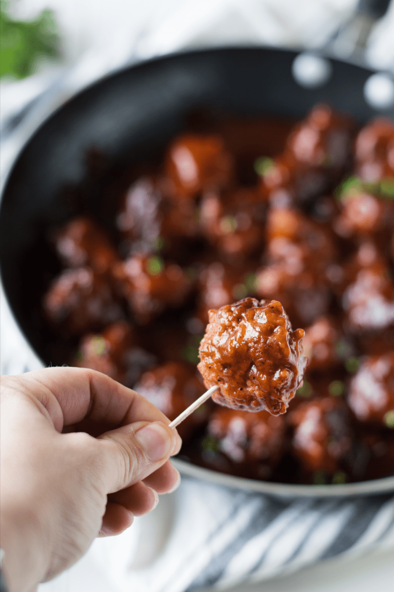 Bacon Bourbon Meatballs - House of Yumm