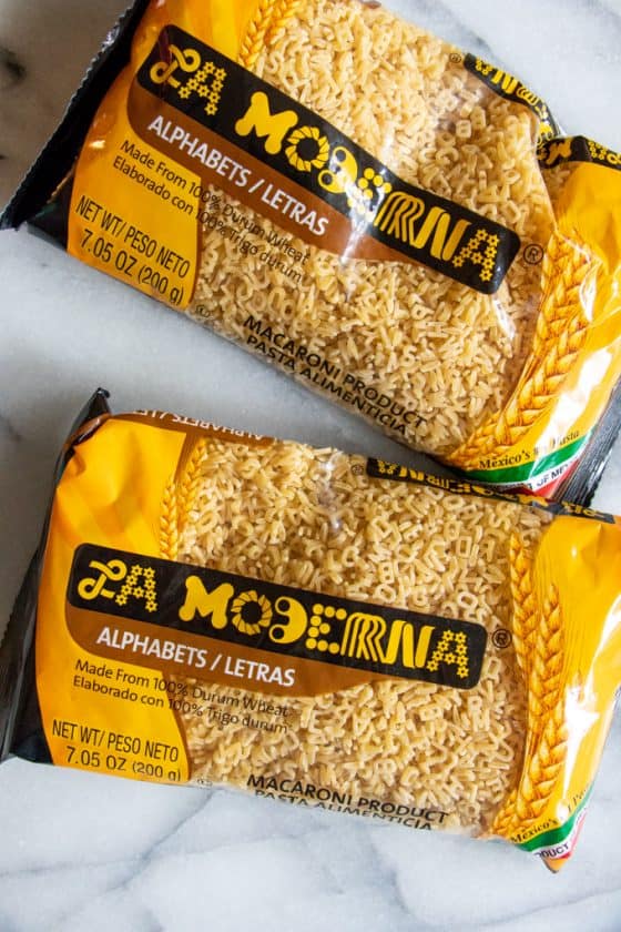 Mexican Alphabet Soup (Sopa De Letras) - House of Yumm