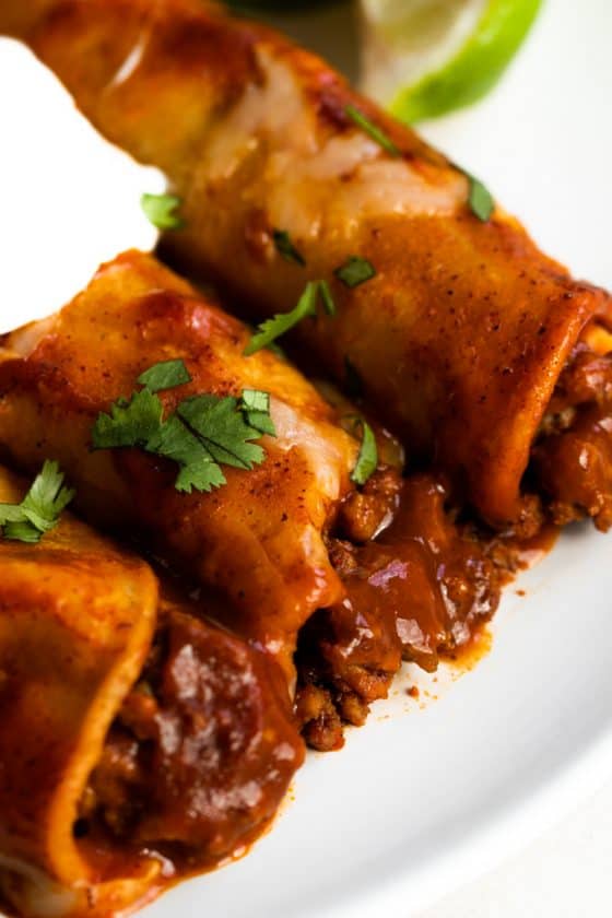 Authentic Beef Enchiladas - House of Yumm