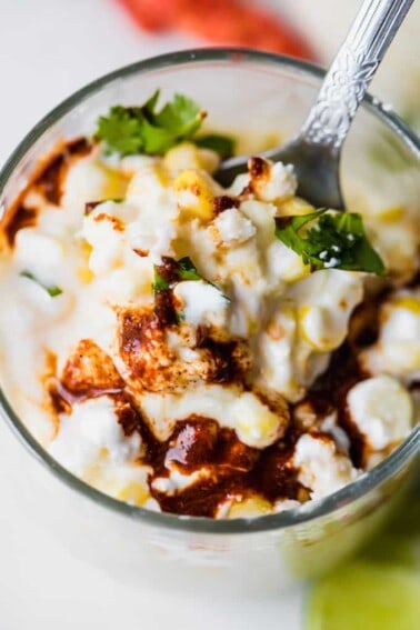 Mexican Street Corn in a Cup {Esquites}