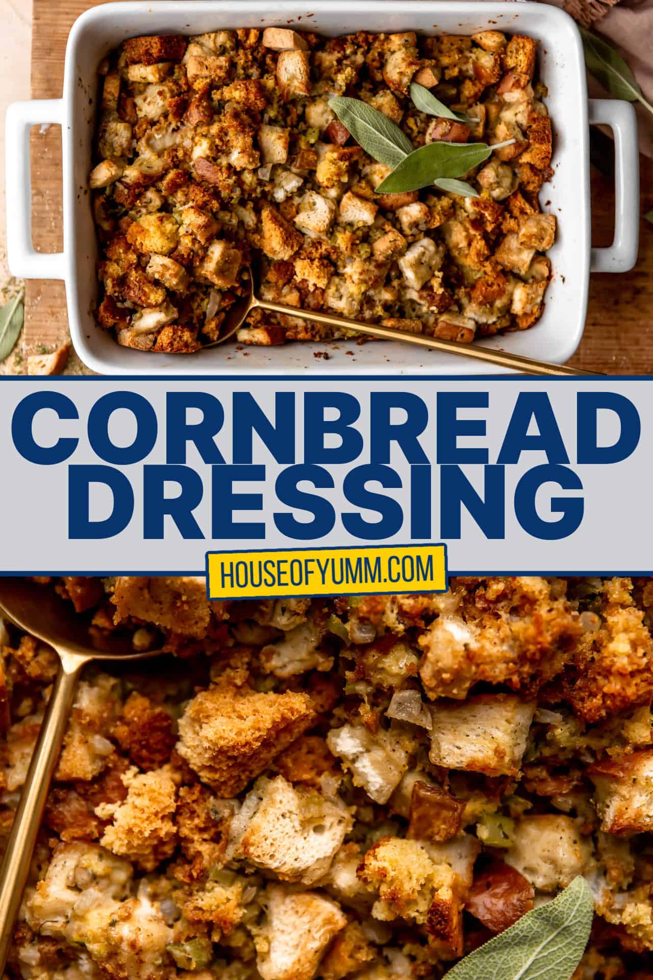Classic Southern Cornbread Dressing - House of Yumm