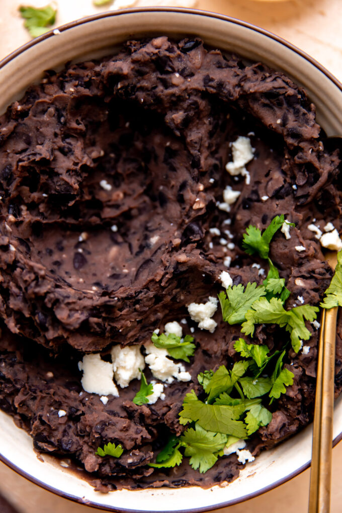 Easy Refried Black Beans - House of Yumm