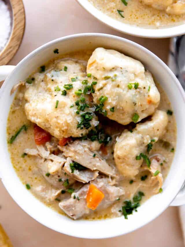 Classic Chicken and Dumplings - House of Yumm