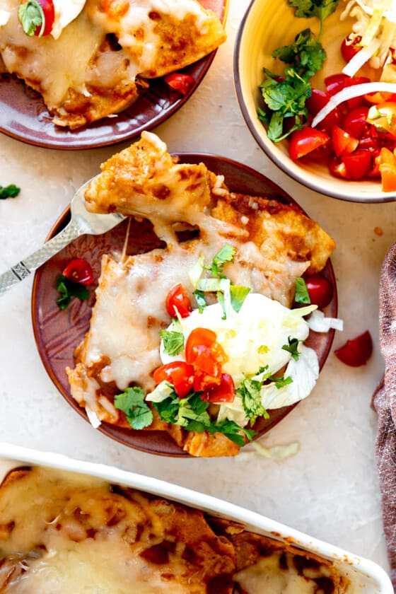 Tex Mex Cheese Enchiladas - House of Yumm
