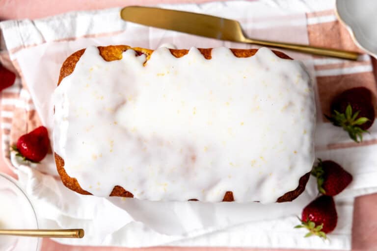 Strawberry Lemon Loaf Cake - House of Yumm