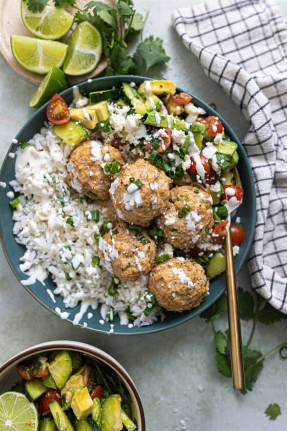 Cilantro Lime Chicken Meatballs - House of Yumm