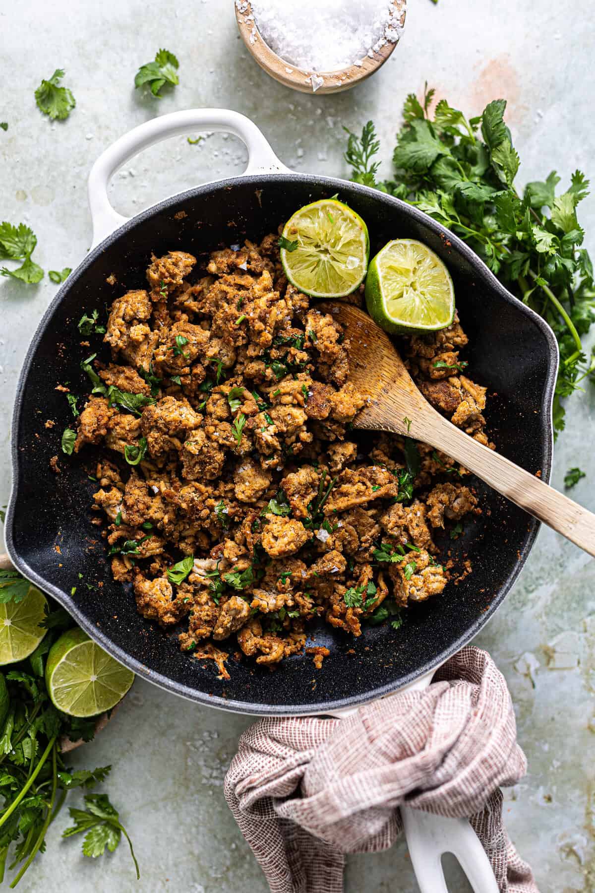 20-Minute Cilantro Lime Ground Chicken - House of Yumm