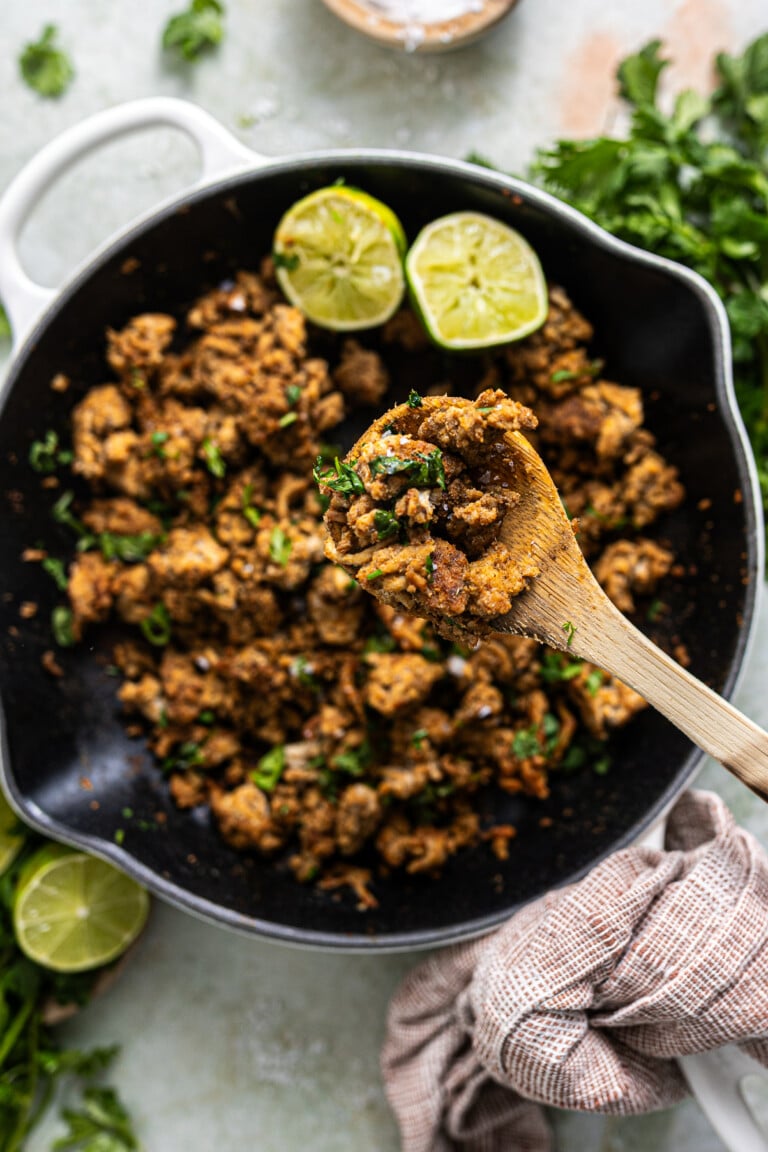 20-Minute Cilantro Lime Ground Chicken - House of Yumm