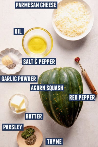 Garlic Parmesan Roasted Acorn Squash - House of Yumm