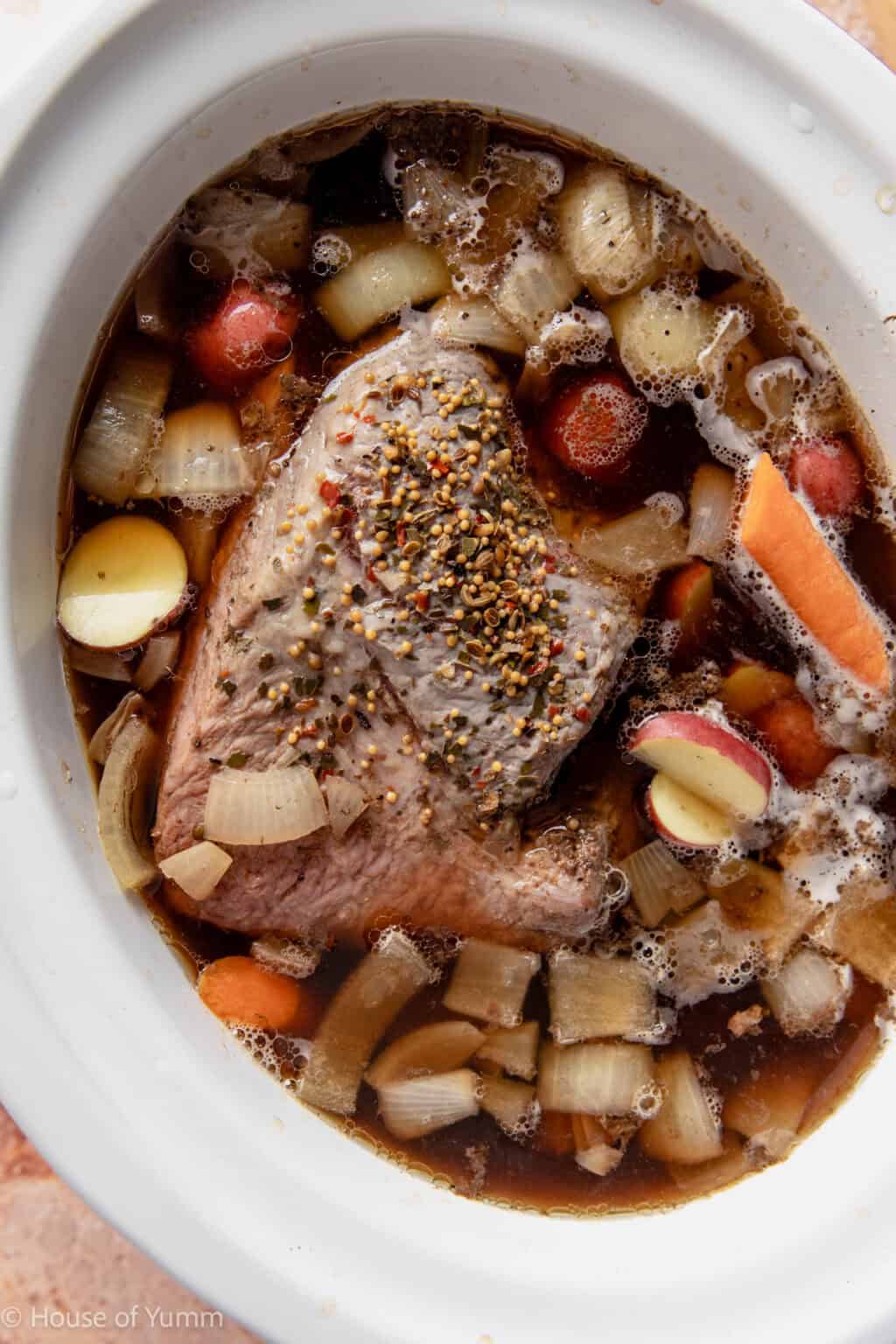 Slow Cooker Corned Beef - House of Yumm