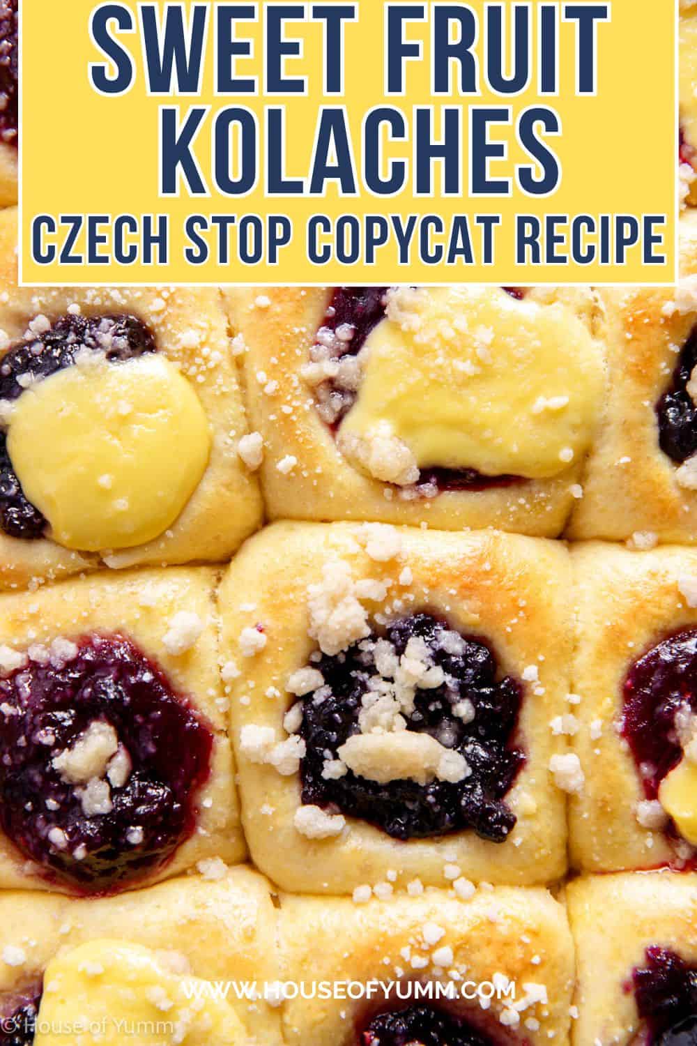Sweet Fruit Kolaches (Czech Stop Copycat) - House of Yumm